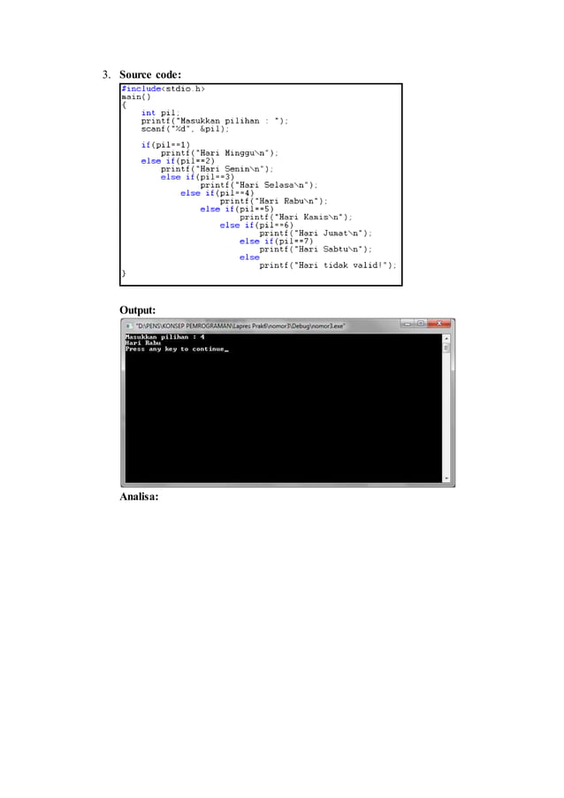 OOP - Nested If & Else If | DOCX