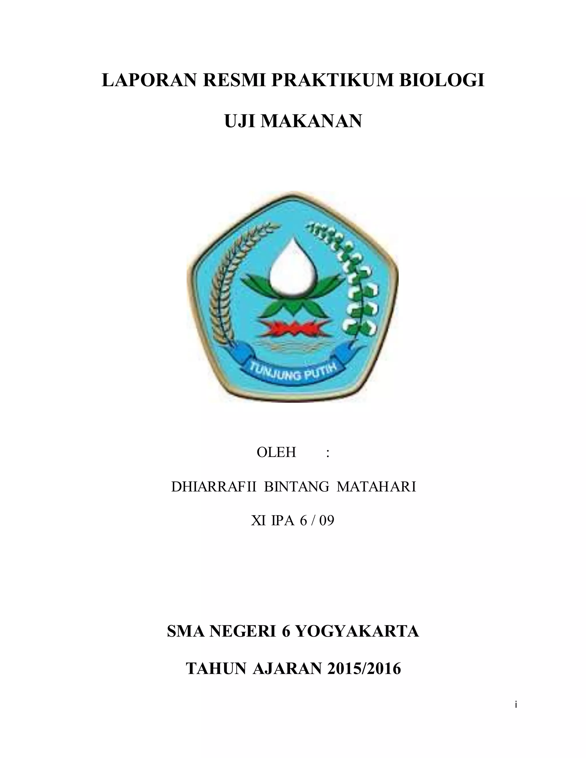 Laporan Resmi Praktikum Biologi Uji Makanan | PDF Laporan Resmi Praktikum Biologi Uji Makanan | PDF
