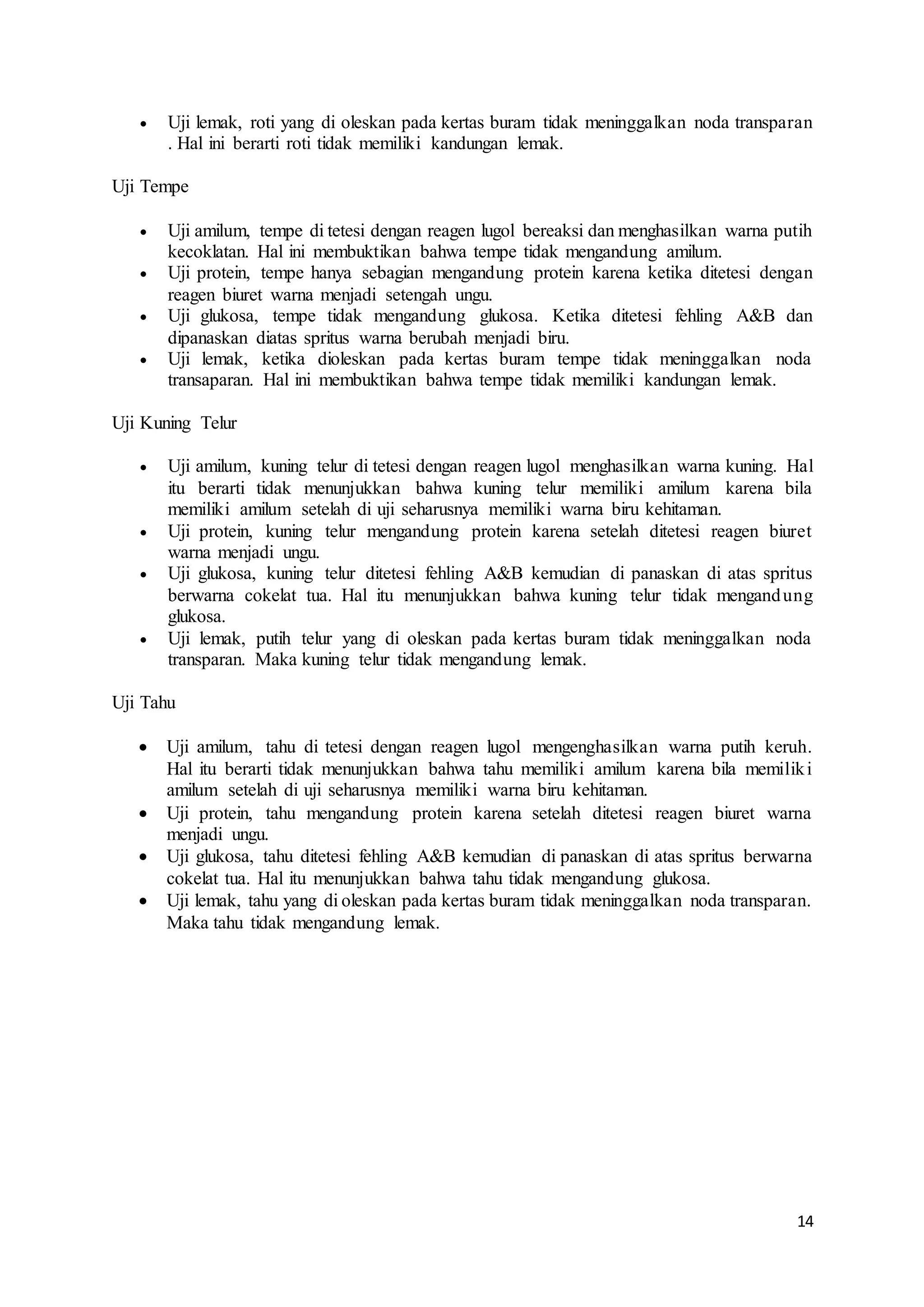 Laporan Resmi Praktikum Biologi Uji Makanan | PDF Laporan Resmi Praktikum Biologi Uji Makanan | PDF