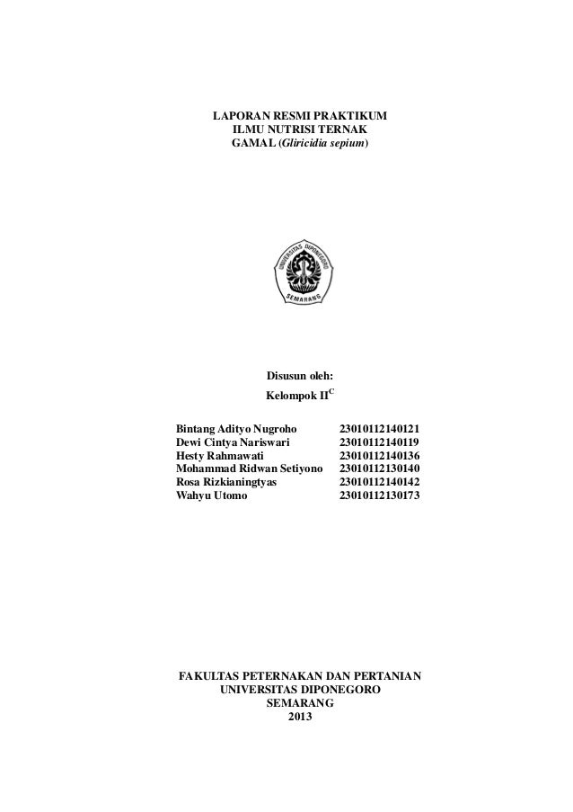 Contoh Laporan Resmi Praktikum