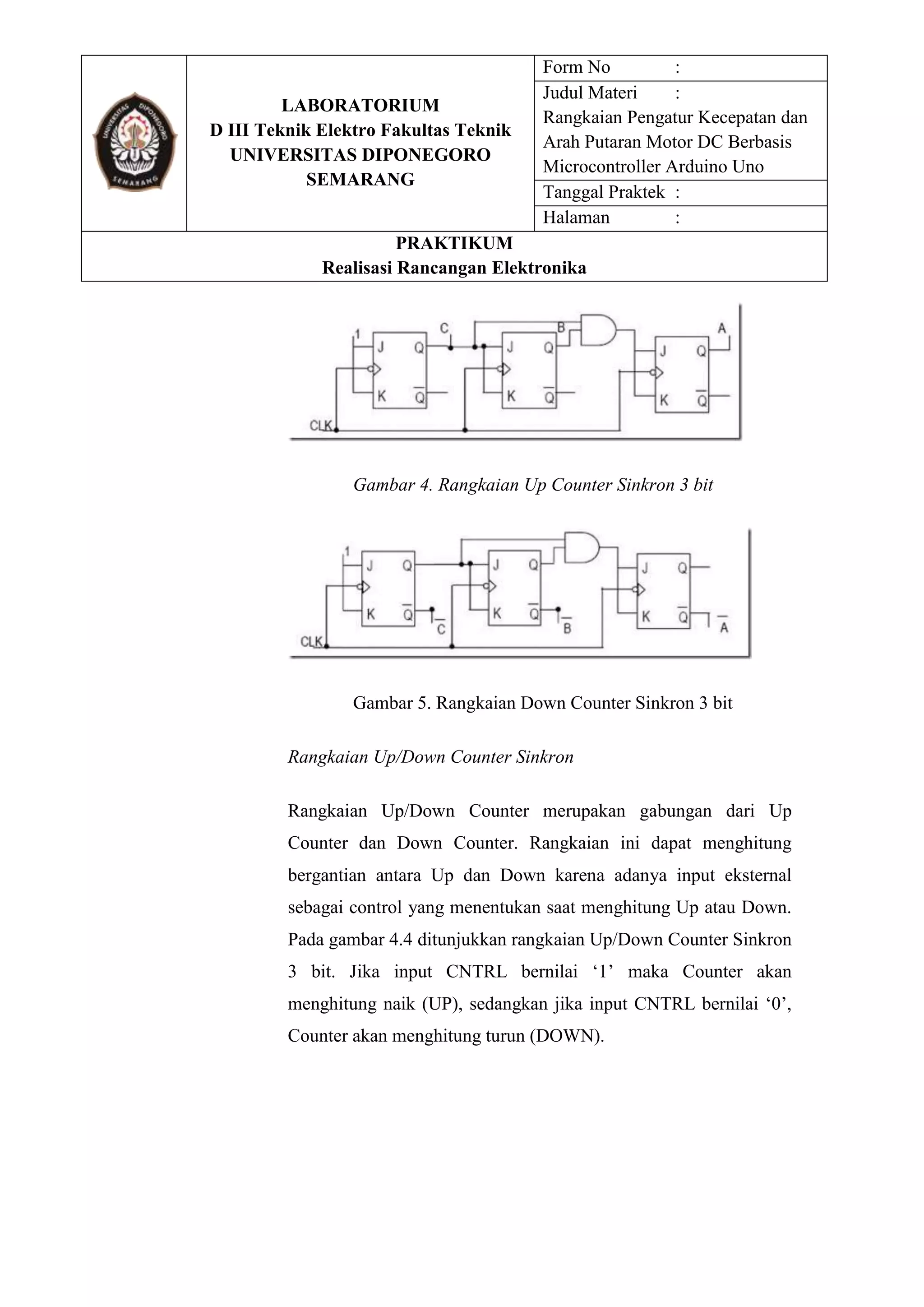 Rangkaian Pengatur Kecepatan dan Arah Putaran Motor DC Berbasis Adruino ...