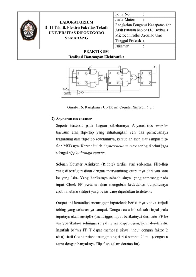 Rangkaian Pengatur Kecepatan dan Arah Putaran Motor DC Berbasis Adruino ...