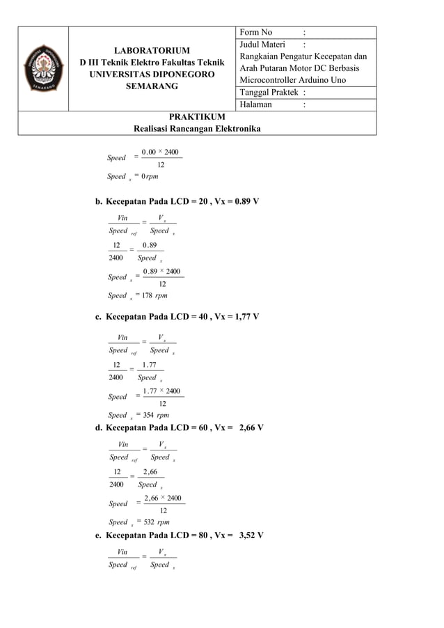 Rangkaian Pengatur Kecepatan dan Arah Putaran Motor DC Berbasis Adruino ...