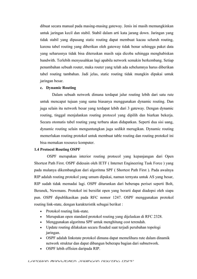 Laporan routing ospf | DOC