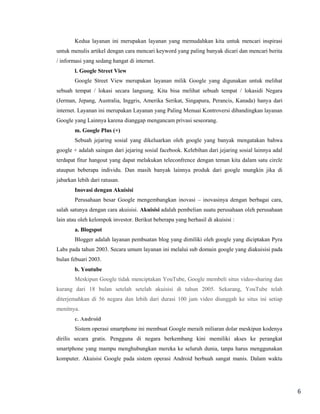 Makalah Inovasi Produk Google | DOCX