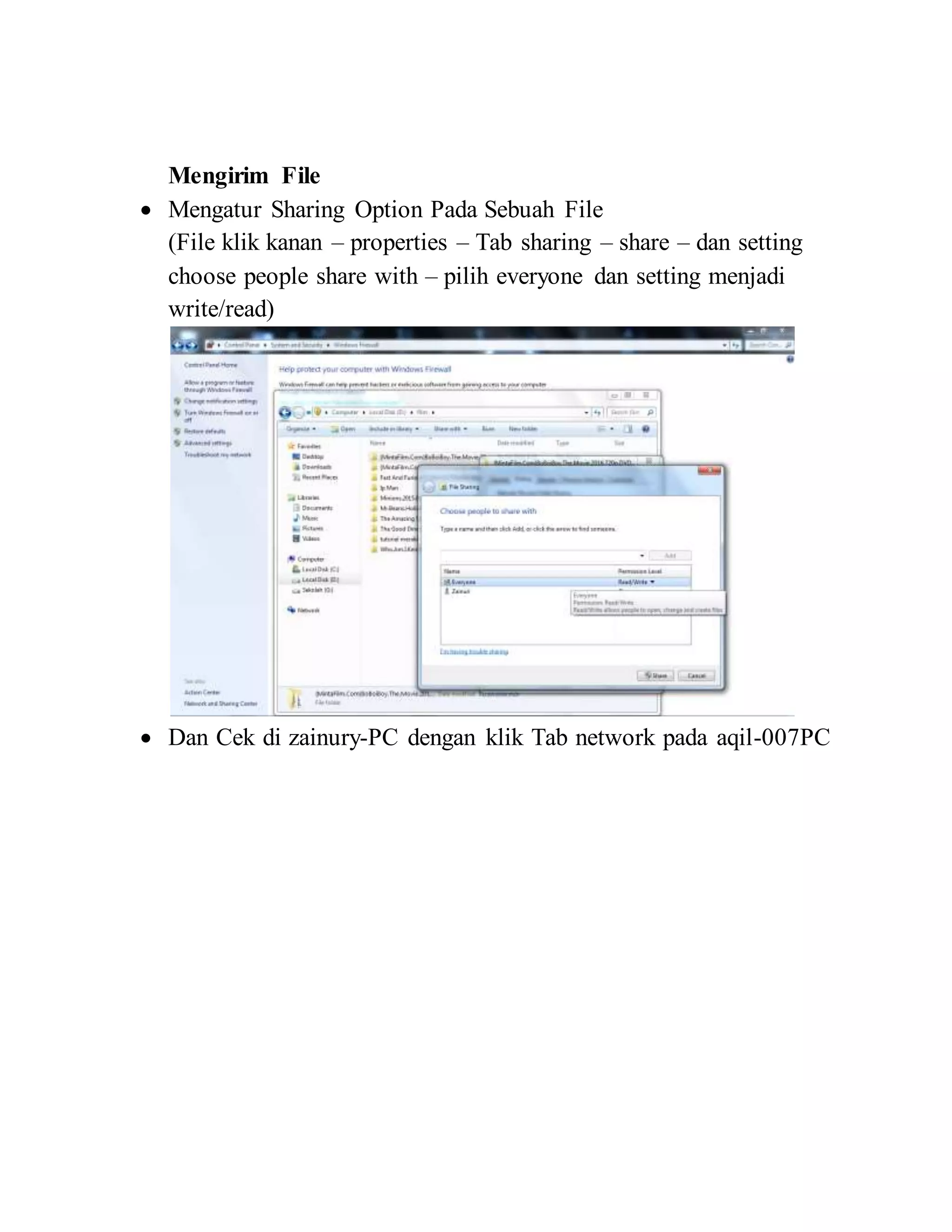 Sharing Data Menggunakan Kabel UTP Croos Over | DOCX