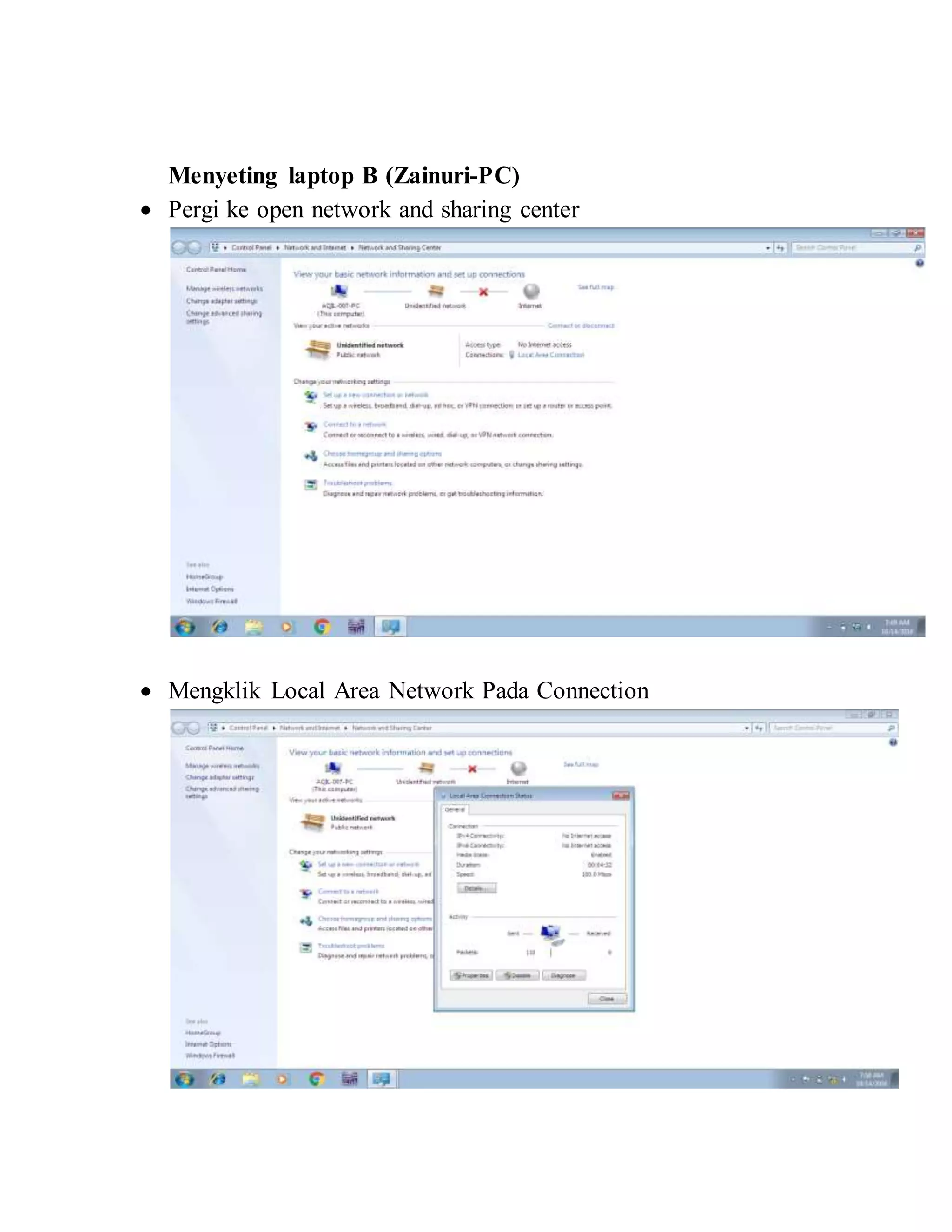 Sharing Data Menggunakan Kabel UTP Croos Over | DOCX
