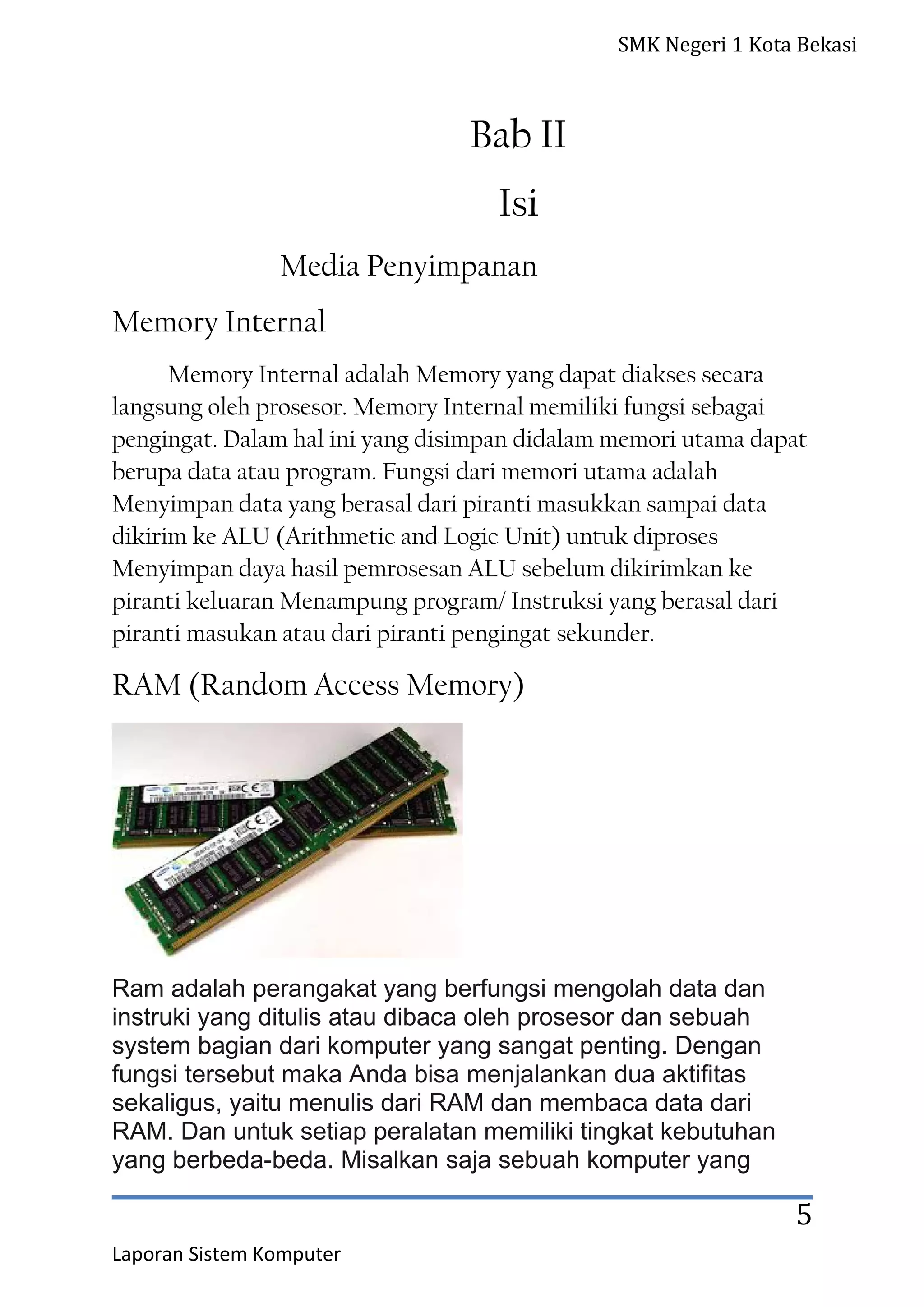 Laporan sistem komputer | DOC