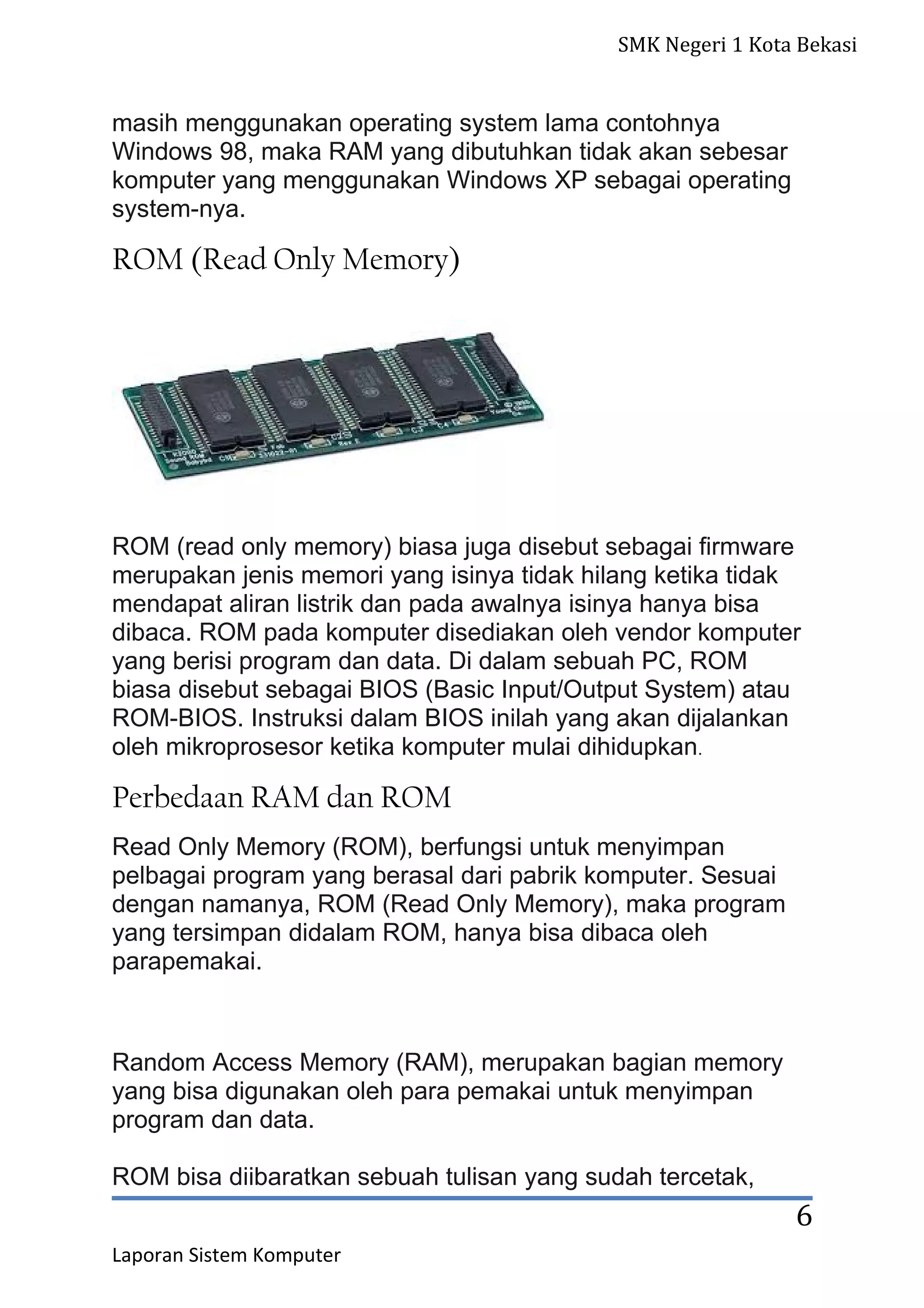 Laporan sistem komputer | DOC