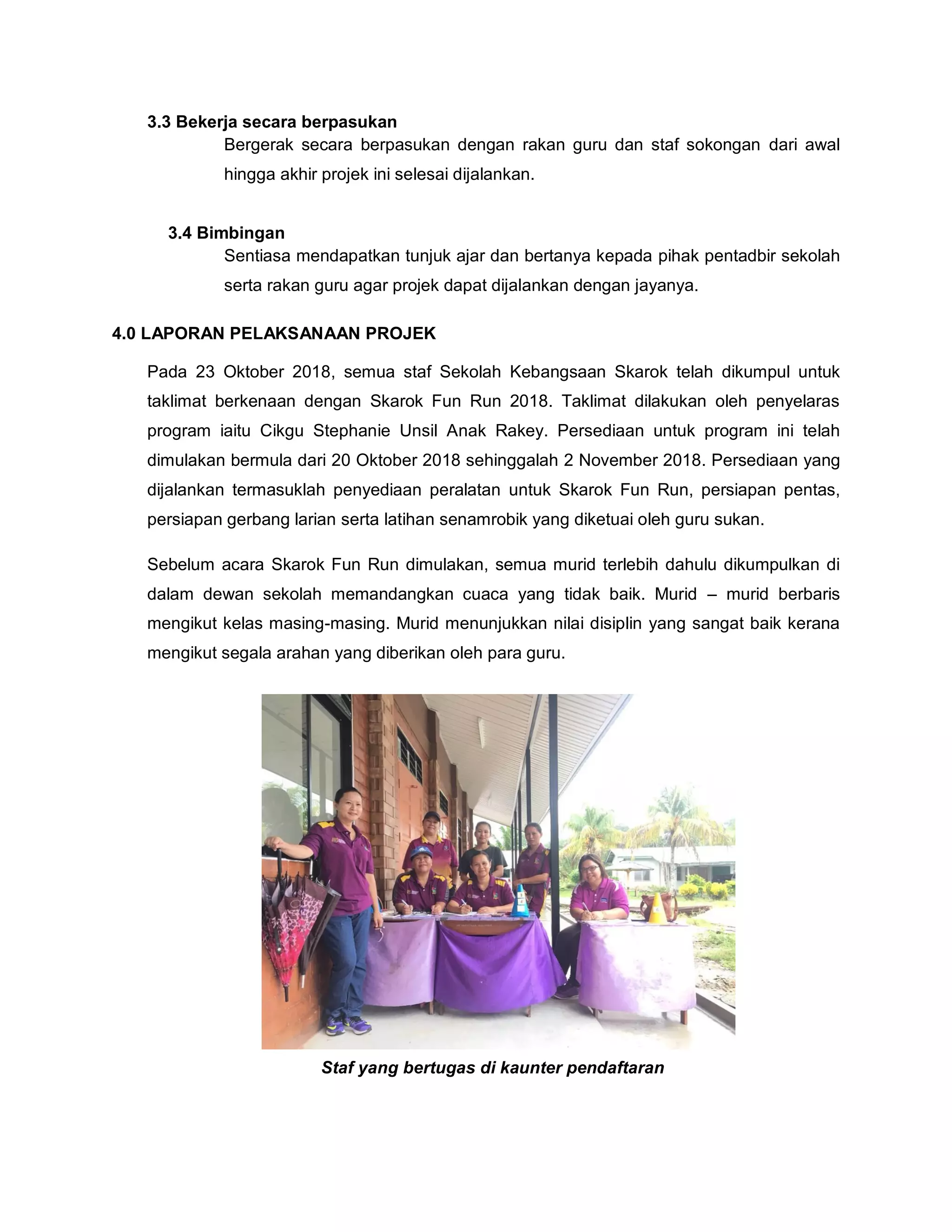 Laporan Program Skarok Fun Run 2018 | PDF