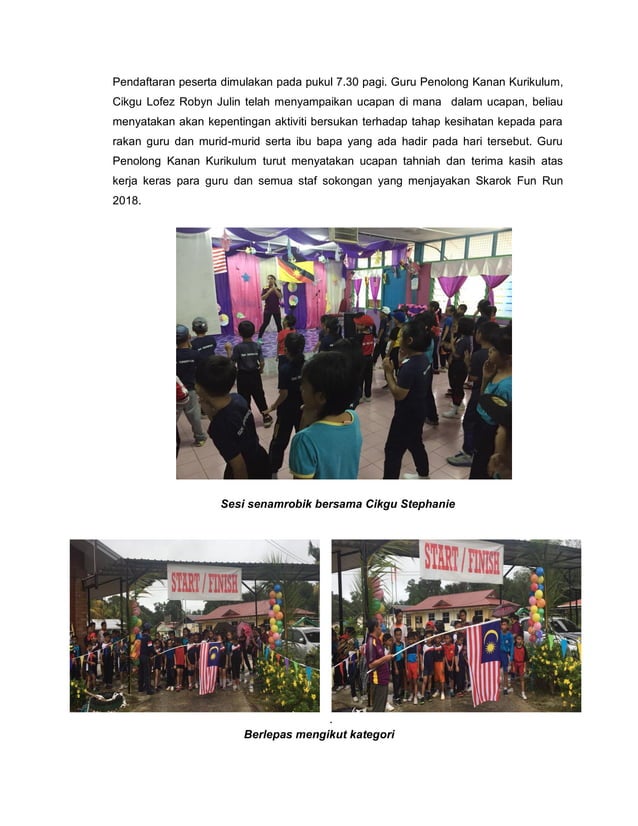Laporan Program Skarok Fun Run 2018 | PDF
