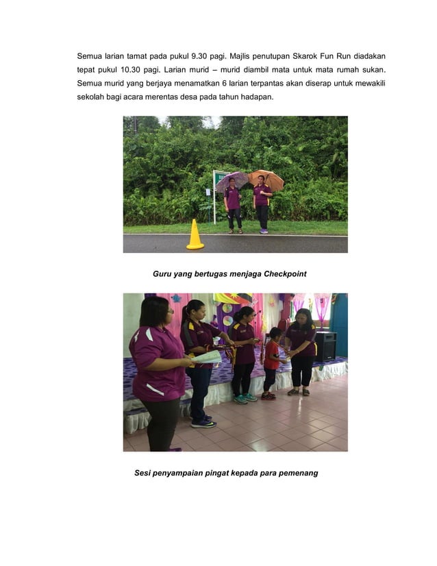 Laporan Program Skarok Fun Run 2018 | PDF