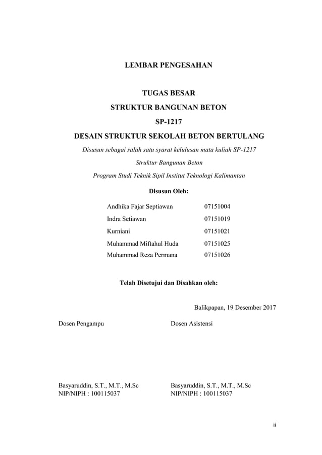 Laporan struktur bangunan beton | PDF