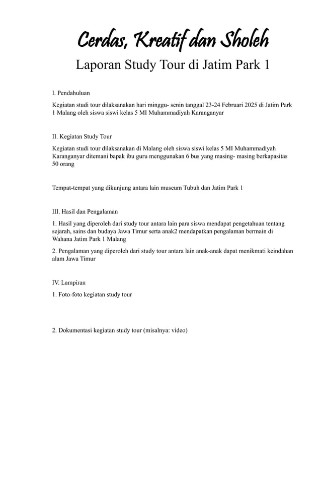 LAPORAN STUDY TOUR mbAaaa yyg kee malaang | DOC