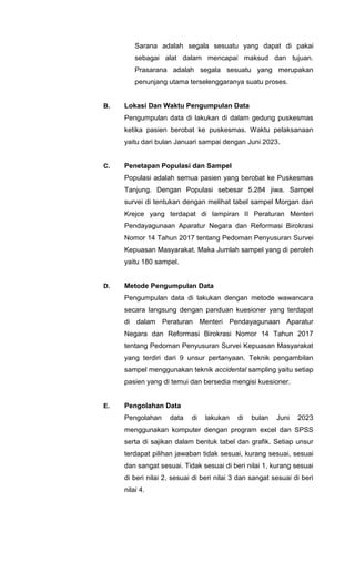 LAPORAN SURVEI KEPUASAN MASYARAKAT PUSKESMAS TANJUNG (1).docx