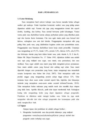 Laporan susu telur | DOCX