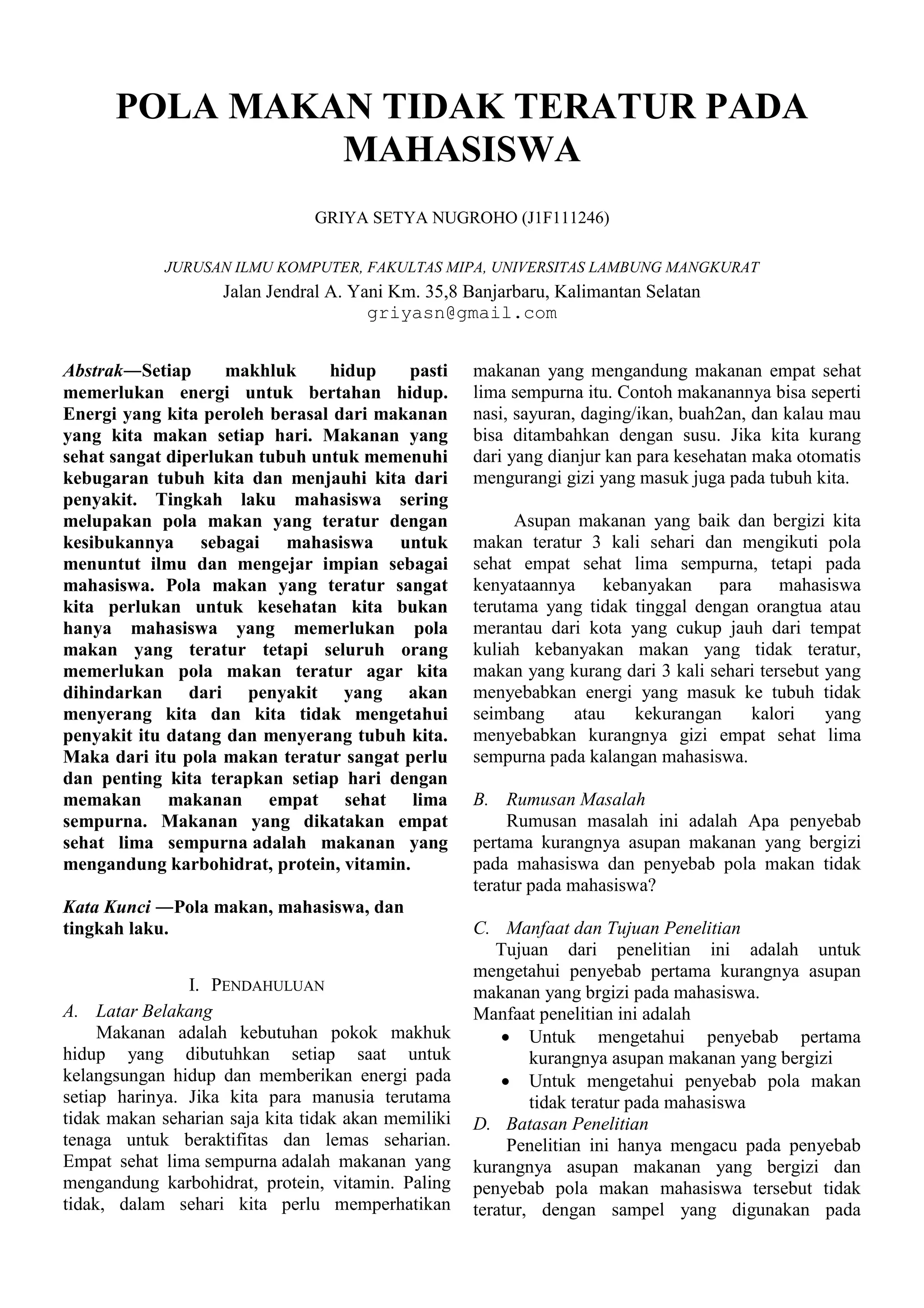 Laporan tahap 1 metpen | PDF