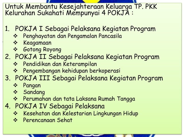 Laporan tahunan 10 program pkk sukahati | PPTX