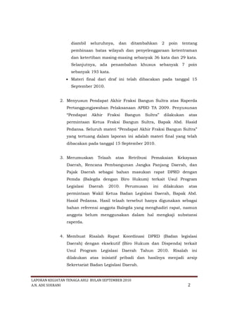 Laporan ta september | PDF
