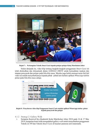 Laporan teacher sharing 4 tip top techniques for mathematics | PDF