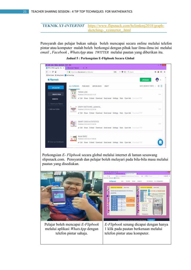 Laporan teacher sharing 4 tip top techniques for mathematics | PDF
