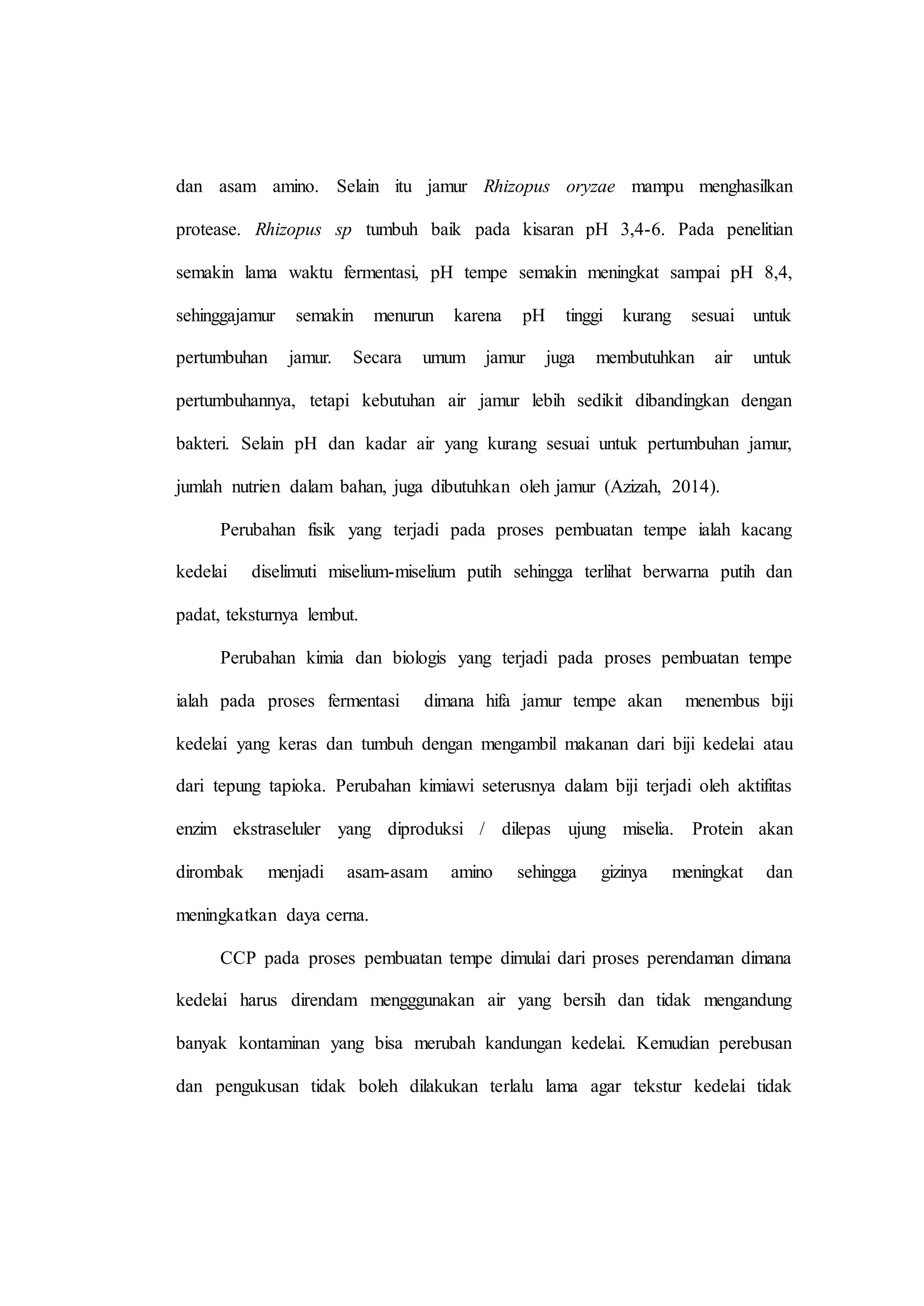 Laporan Praktikum Tempe | DOCX
