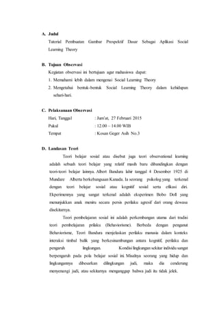 Laporan Hasil Observasi | DOCX