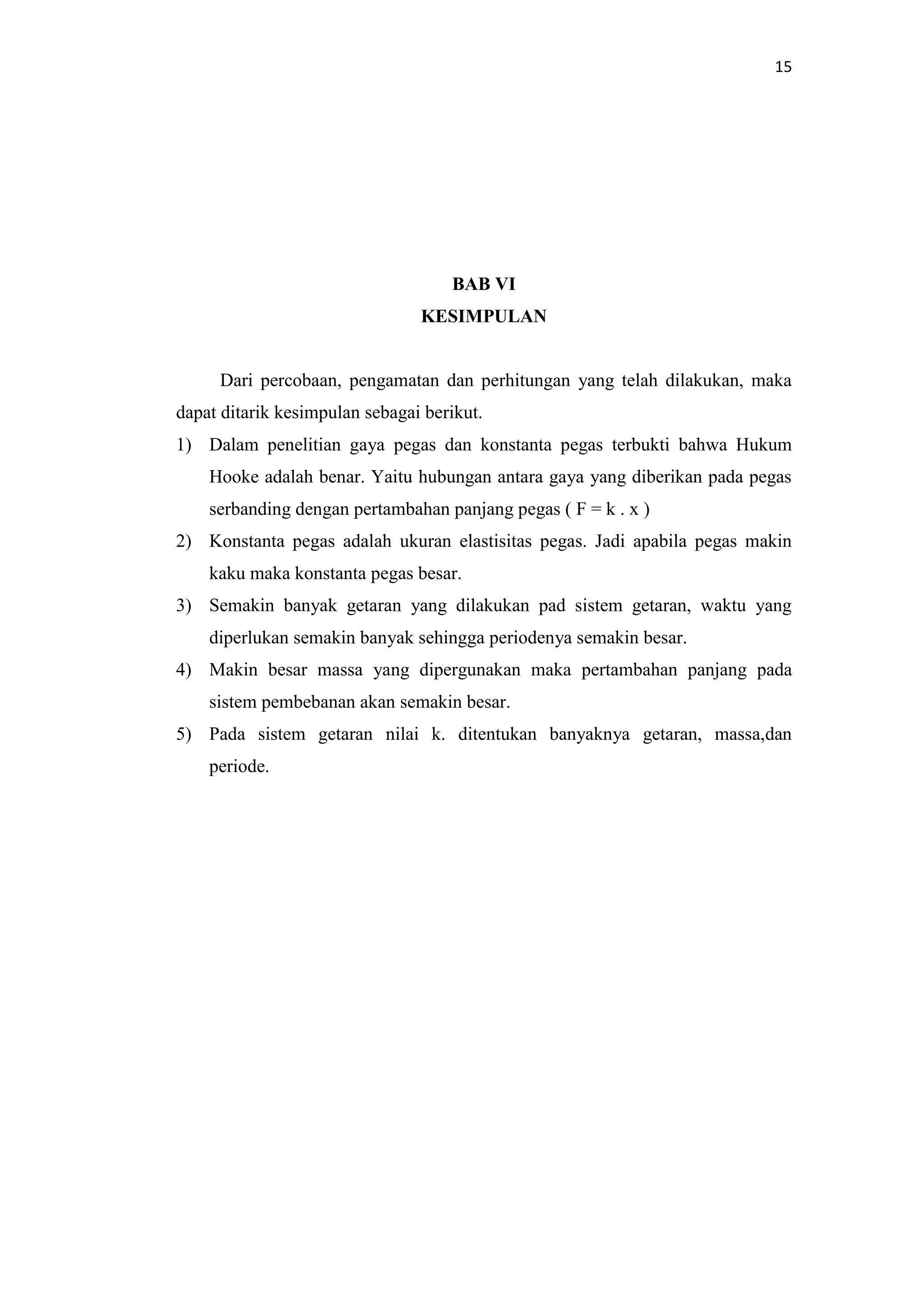 LAPORAN PRAKTIKUM FISIKA : Tetapan Pegas | DOCX