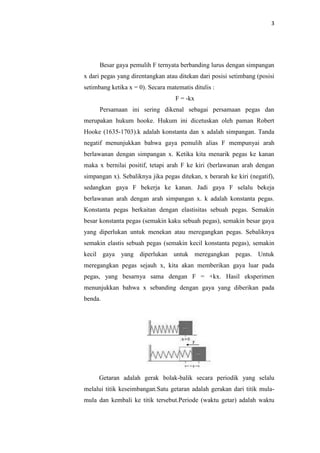 LAPORAN PRAKTIKUM FISIKA : Tetapan Pegas | DOCX