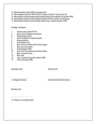 Laporan tkrs week 1 15 jan 2020 | DOC