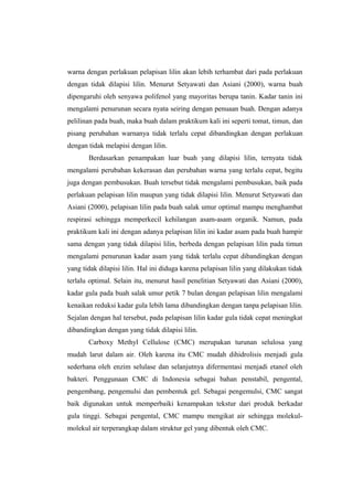 PELAPISAN LILIN DAN PENYIMPANAN PADA SUHU RENDAH PRODUK HORTIKULTURA | DOC