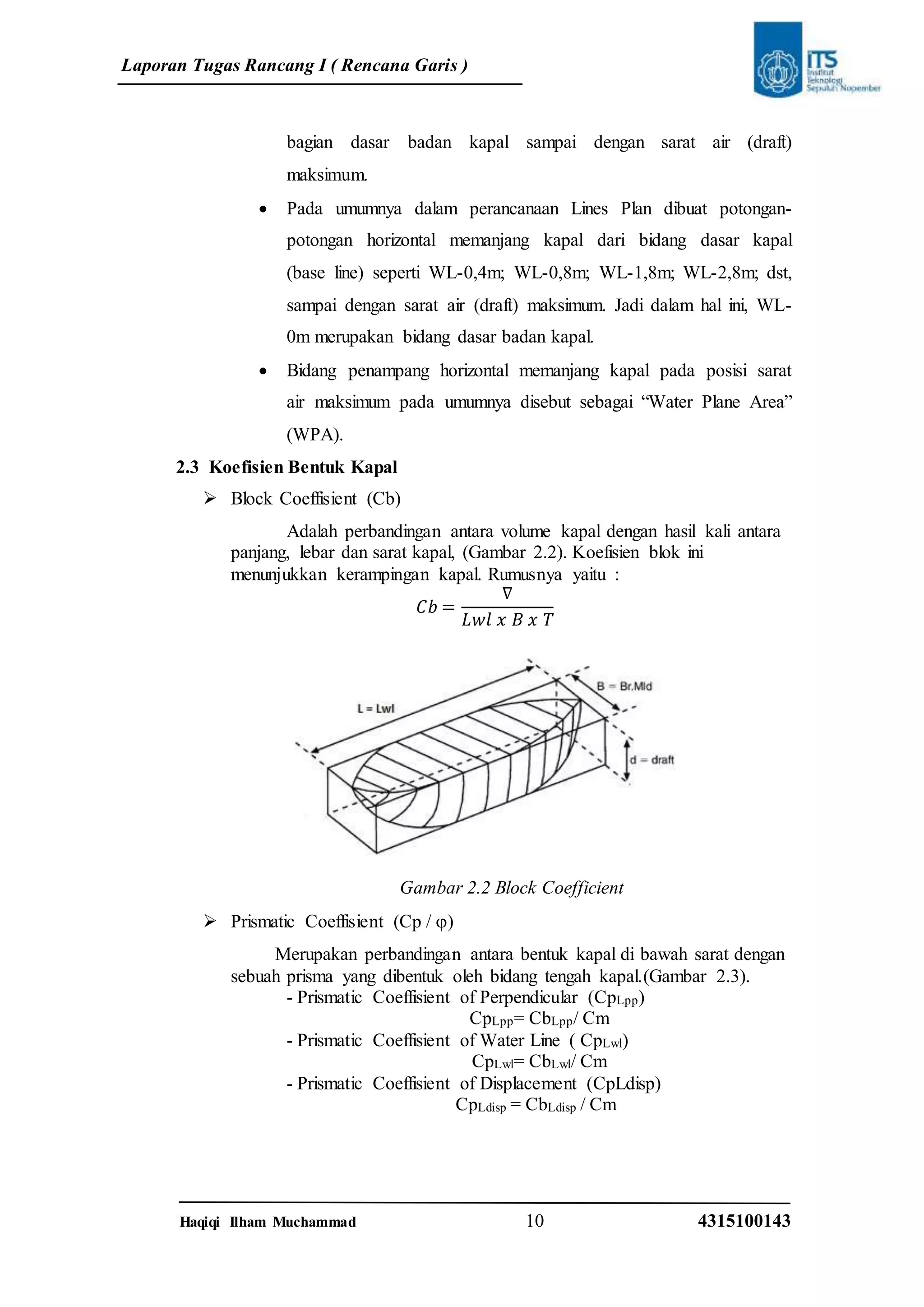 Rencana Garis (Lines Plan) - Cara Membuat Kapal Tanker | DOCX