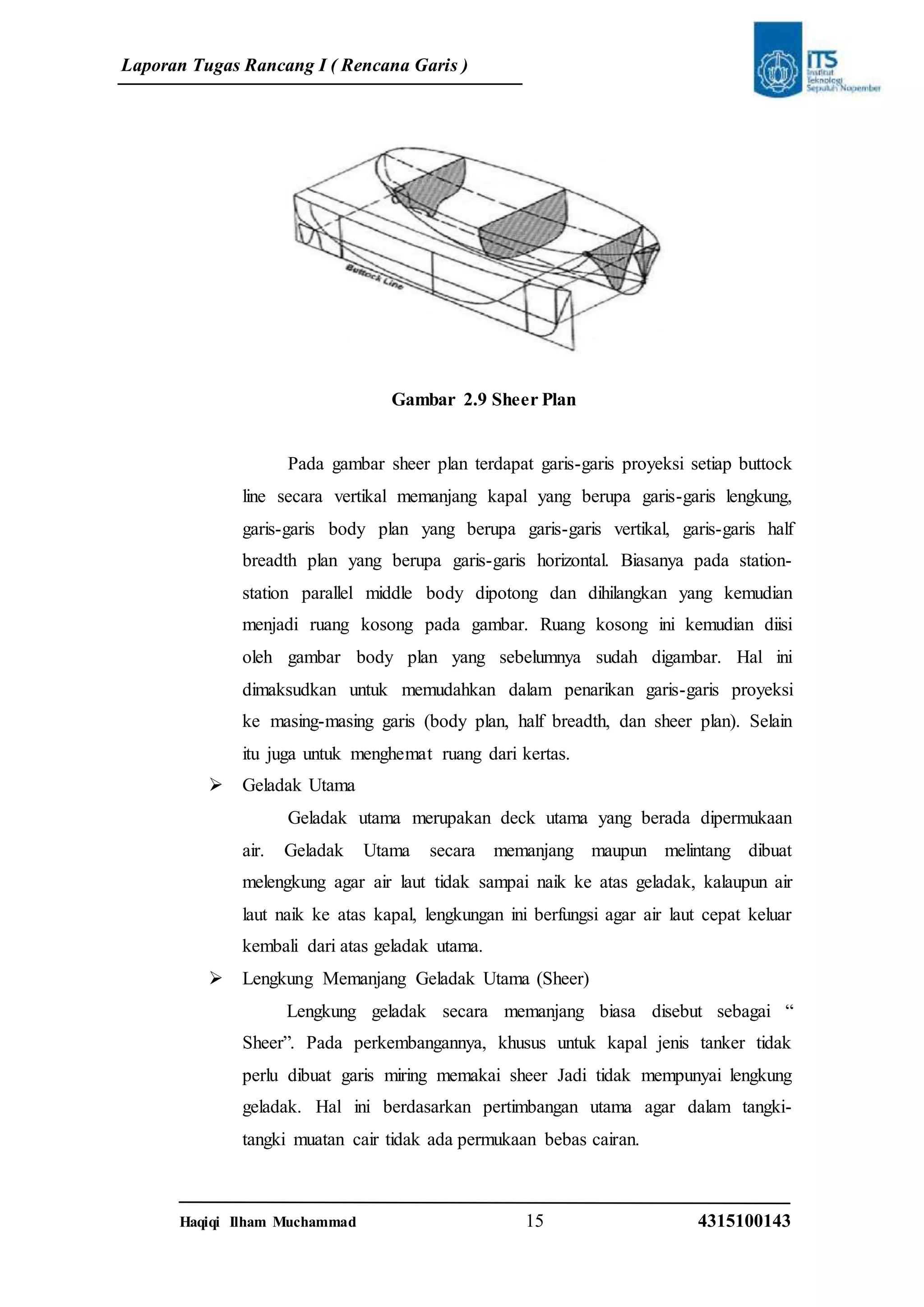 Rencana Garis (Lines Plan) - Cara Membuat Kapal Tanker | DOCX