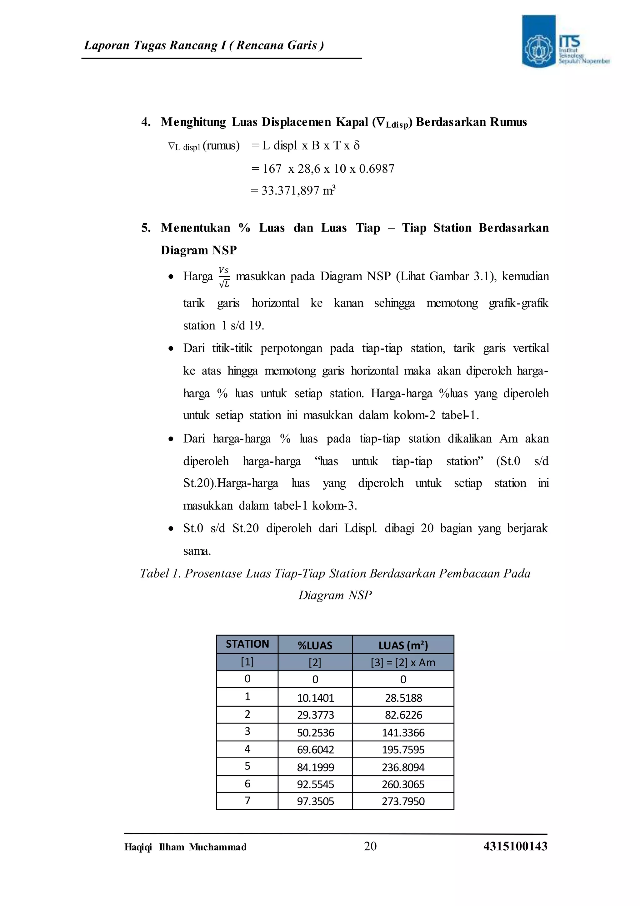 Rencana Garis (Lines Plan) - Cara Membuat Kapal Tanker | DOCX