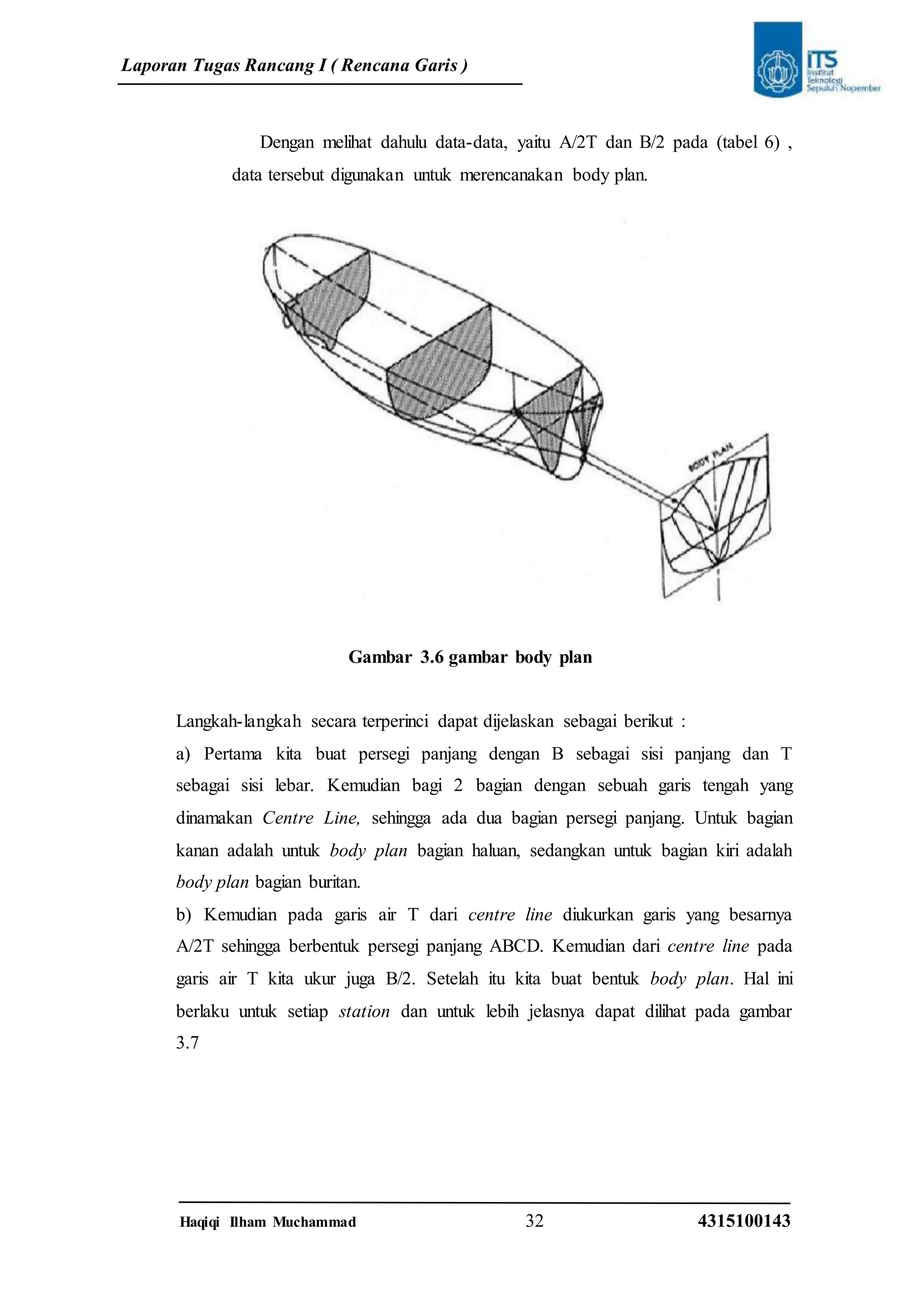 Rencana Garis (Lines Plan) - Cara Membuat Kapal Tanker | DOCX