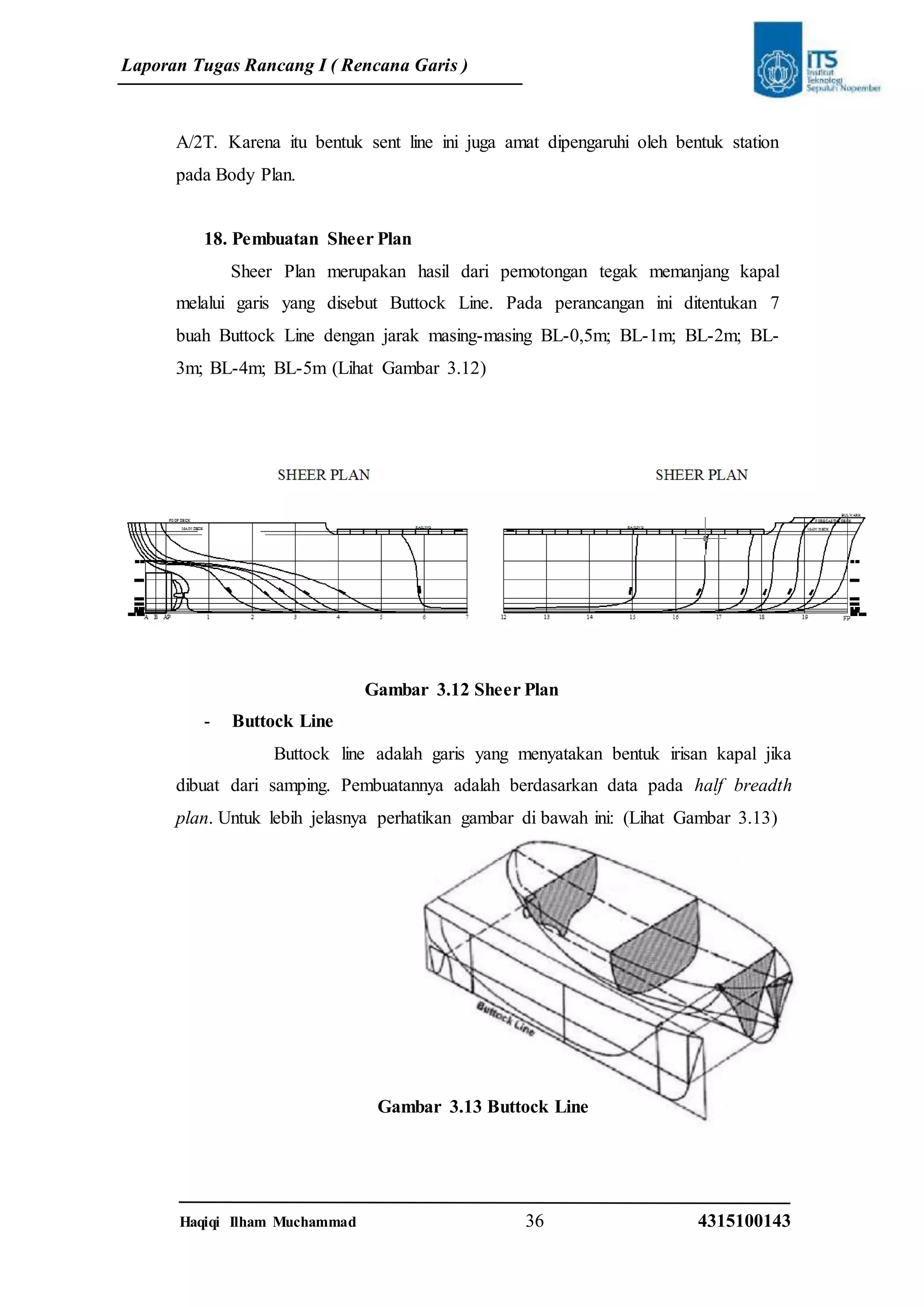Rencana Garis (Lines Plan) - Cara Membuat Kapal Tanker | DOCX