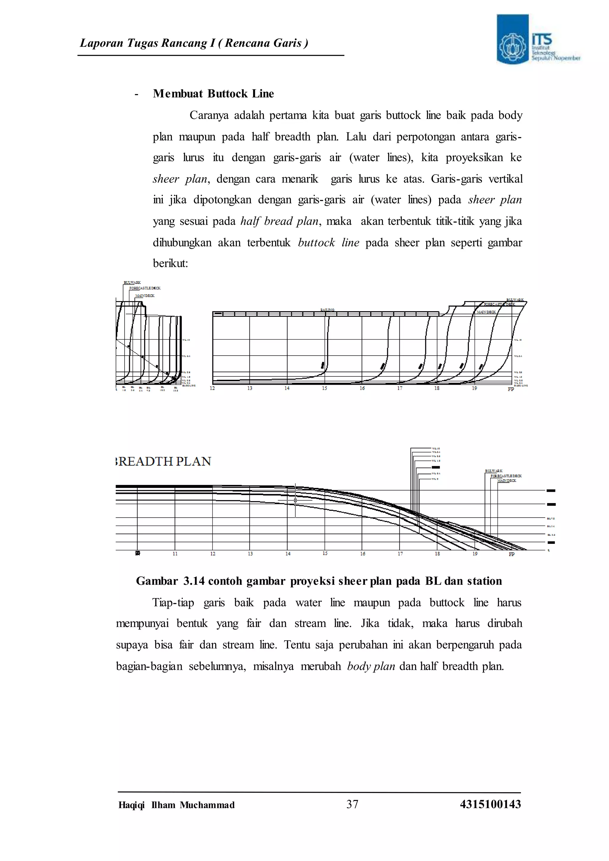 Rencana Garis (Lines Plan) - Cara Membuat Kapal Tanker | DOCX
