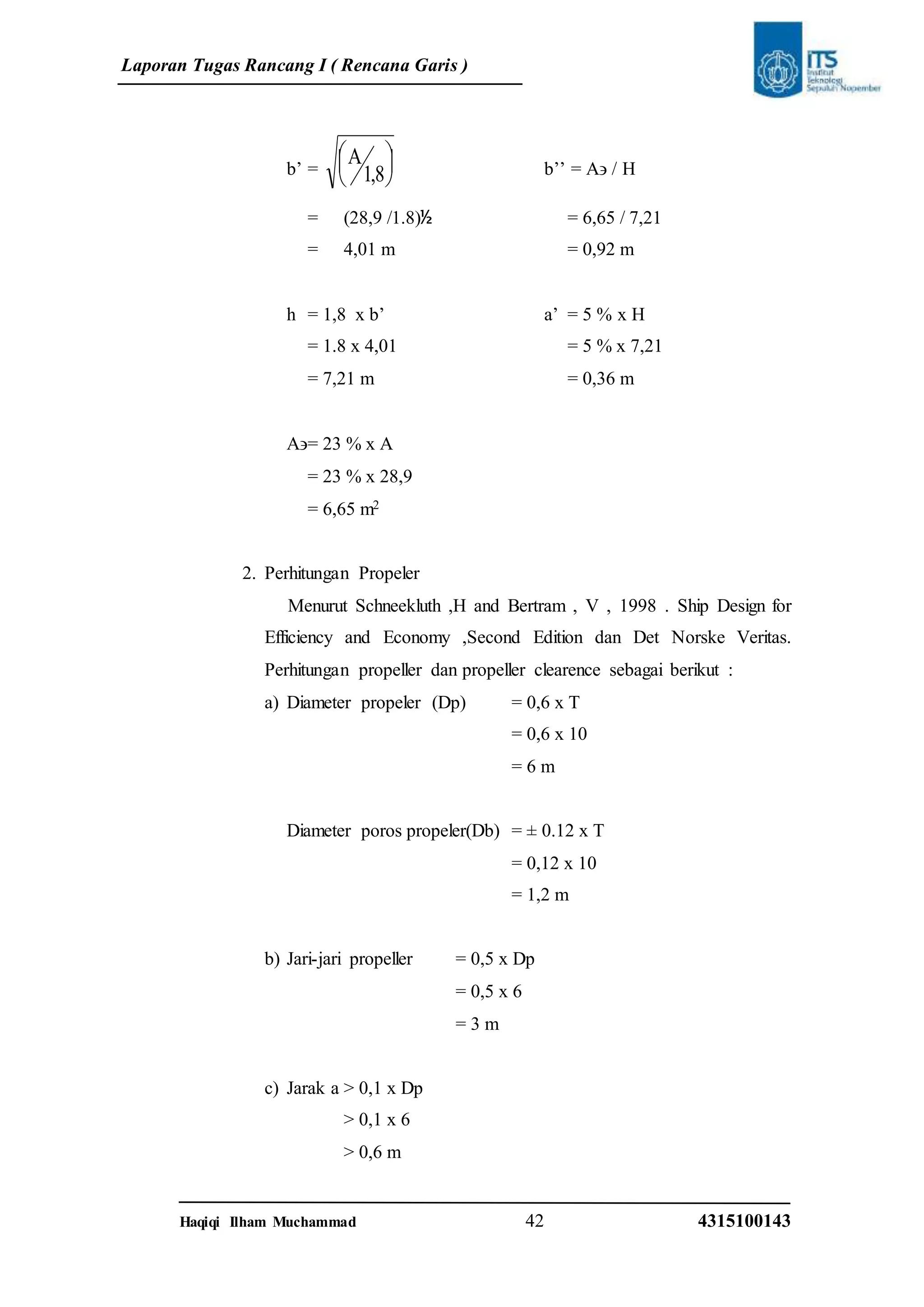 Rencana Garis (Lines Plan) - Cara Membuat Kapal Tanker | DOCX