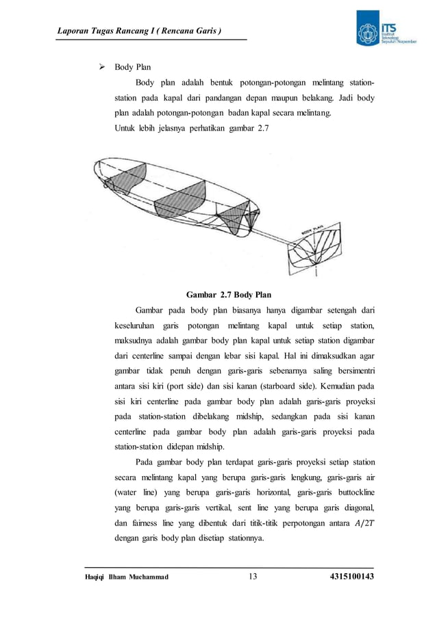 Rencana Garis (Lines Plan) - Cara Membuat Kapal Tanker | DOCX
