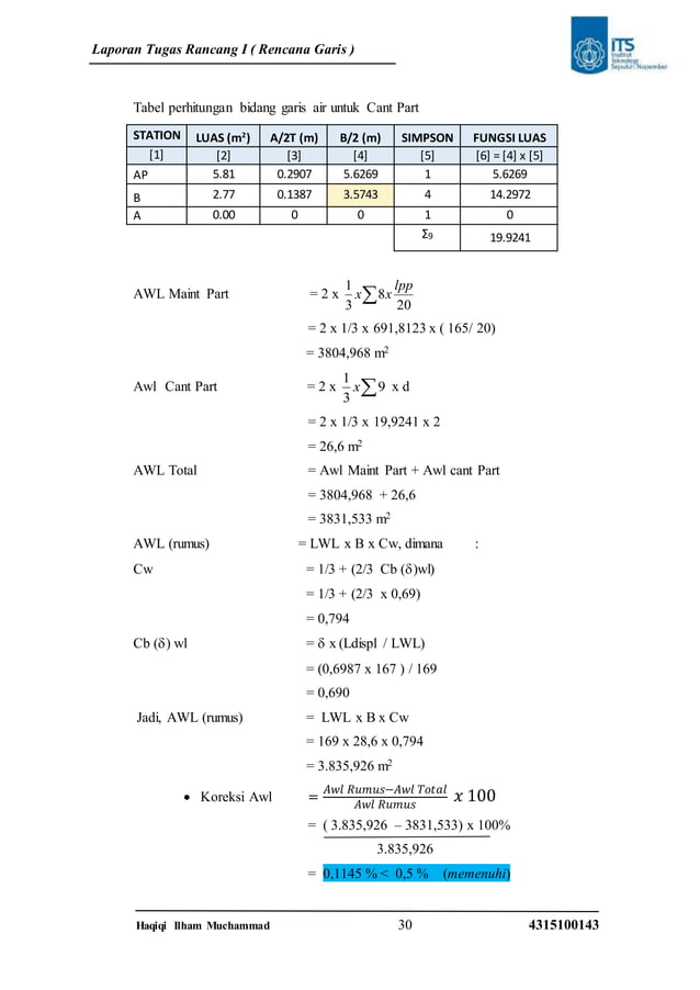 Rencana Garis (Lines Plan) - Cara Membuat Kapal Tanker | DOCX