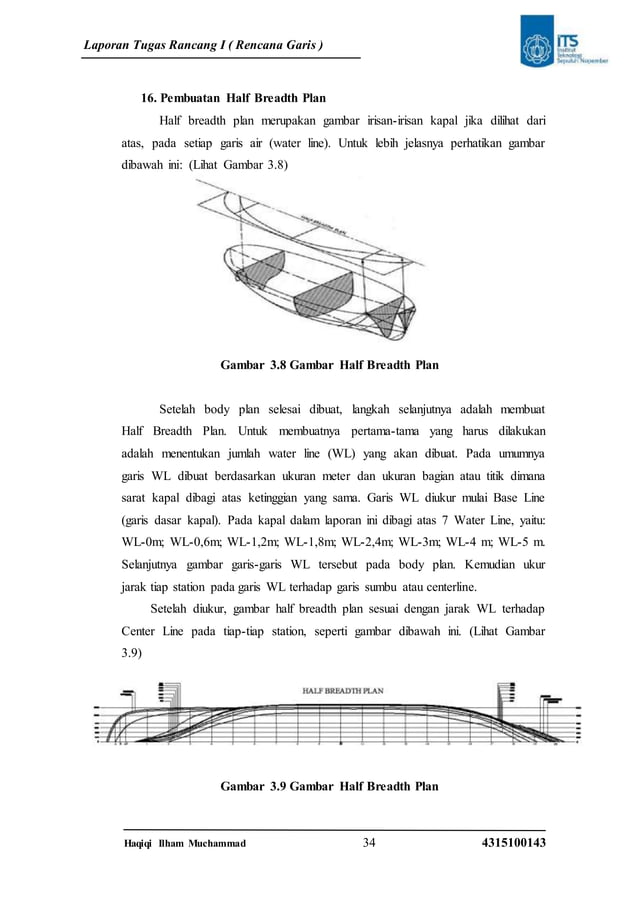 Rencana Garis (Lines Plan) - Cara Membuat Kapal Tanker | DOCX
