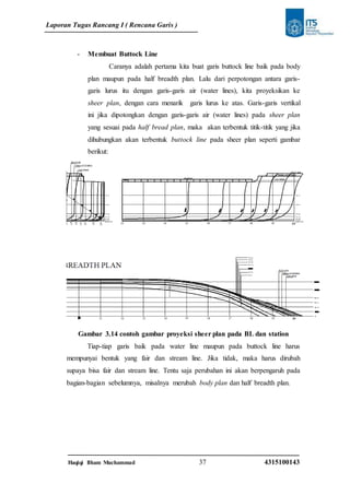 Rencana Garis (Lines Plan) - Cara Membuat Kapal Tanker | DOCX