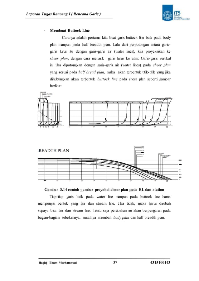 Rencana Garis (Lines Plan) - Cara Membuat Kapal Tanker | DOCX
