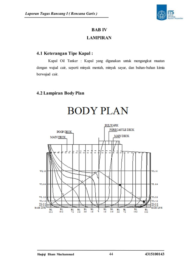 Rencana Garis (Lines Plan) - Cara Membuat Kapal Tanker | DOCX