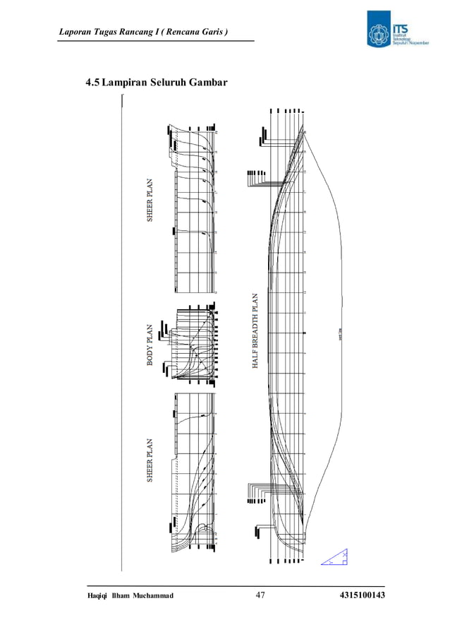 Rencana Garis (Lines Plan) - Cara Membuat Kapal Tanker | DOCX