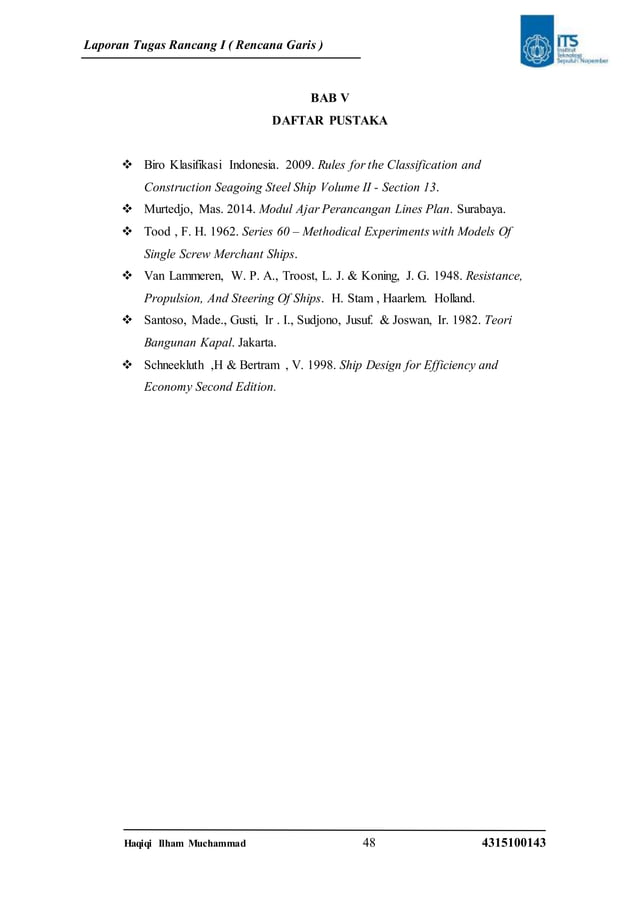 Rencana Garis (Lines Plan) - Cara Membuat Kapal Tanker | DOCX