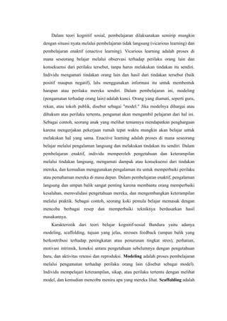 CMAP Learning Theory (Behaviorisme, Kognitivisme, dll) | DOCX