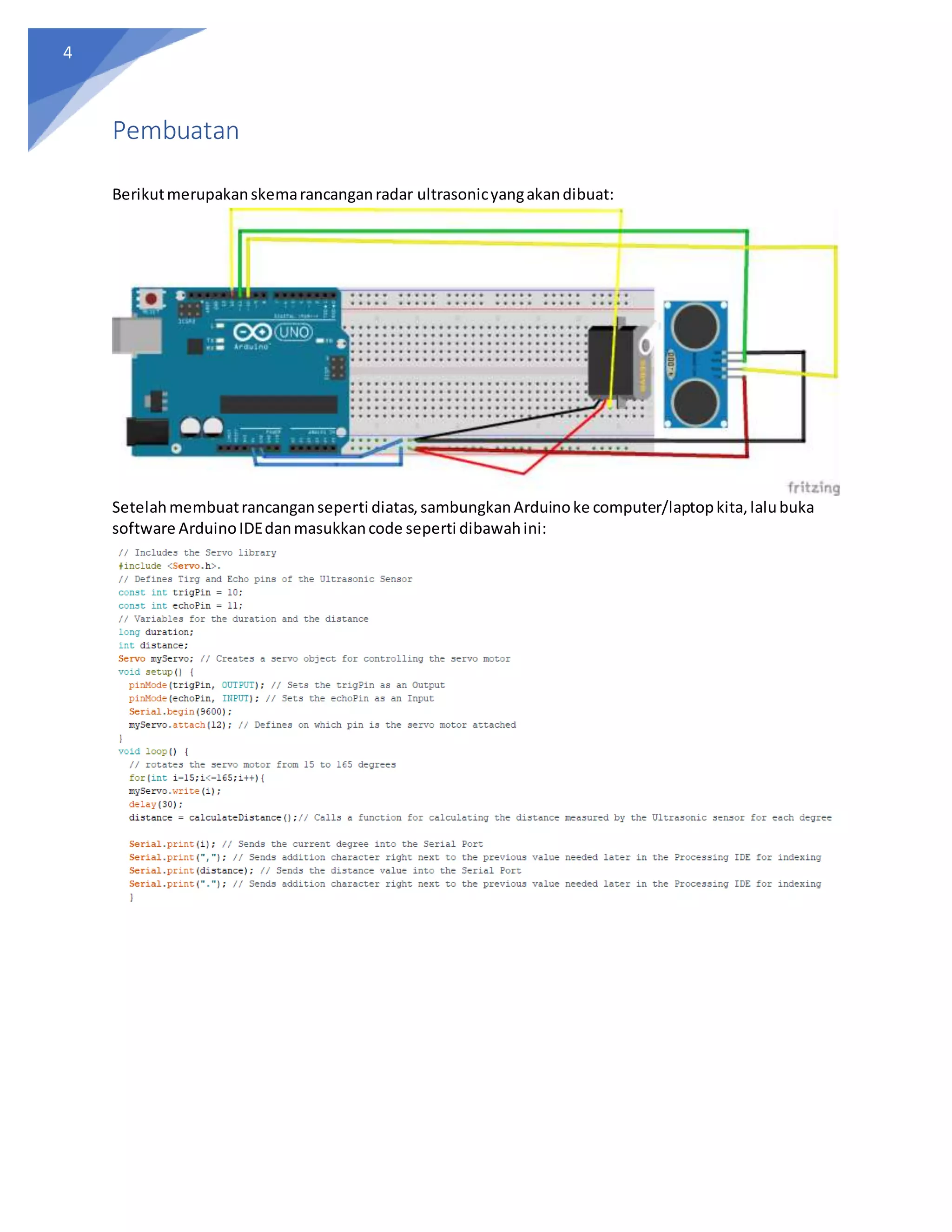 Projek Radar Menggunakan Arduino | PDF