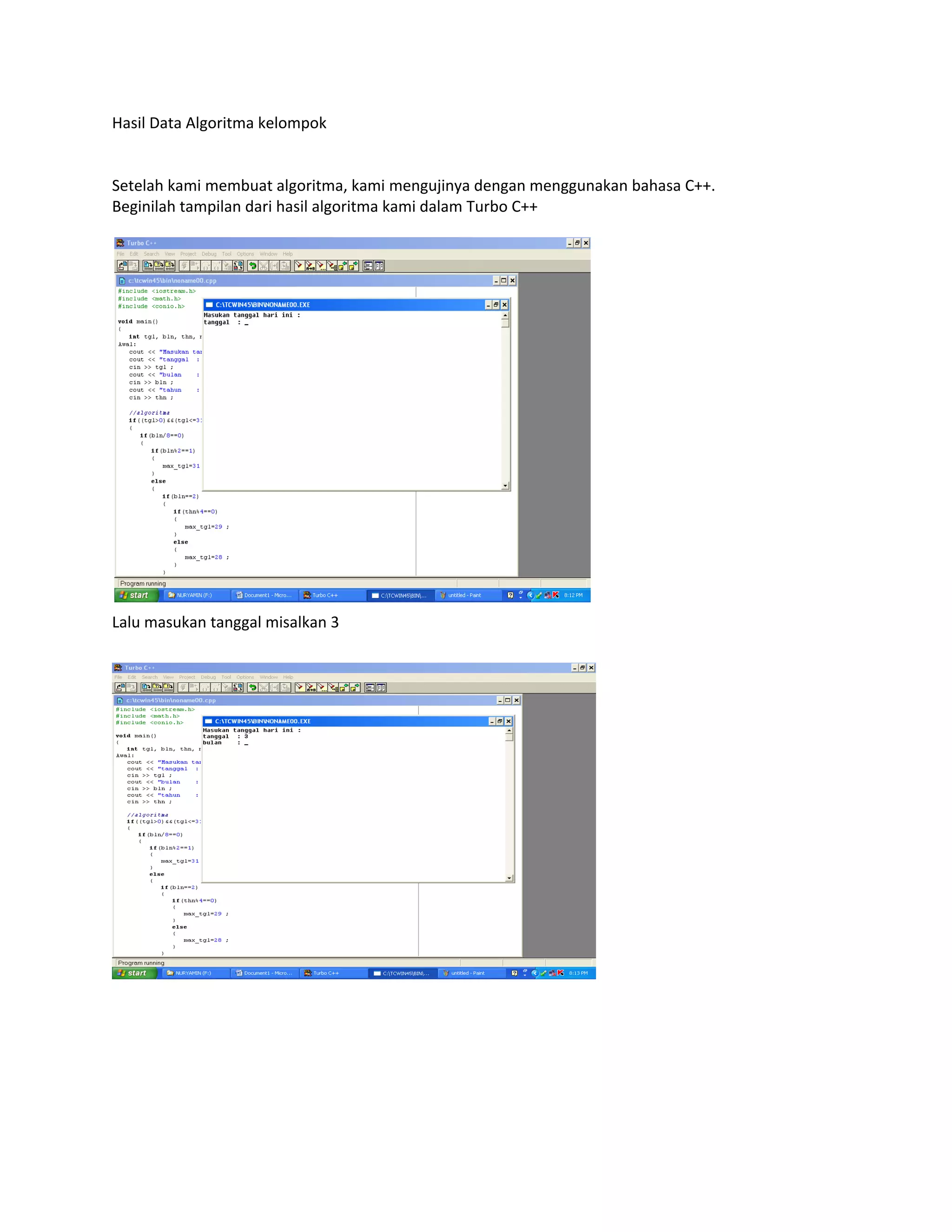 DDP : Menampilkan Output Tanggal Hari Besok Berdasarkan Input Tanggal Hari Ini | PDF