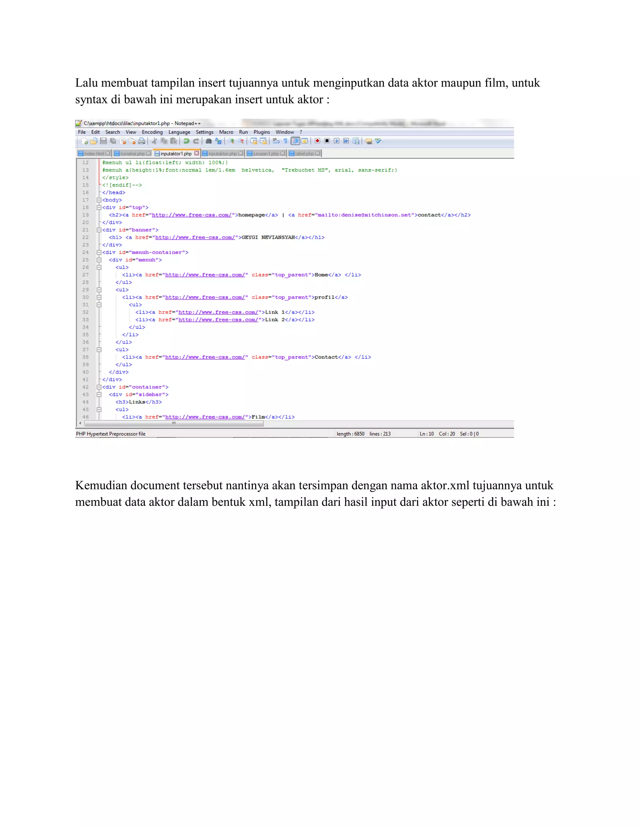 Laporan tugas api tentang xml | PDF